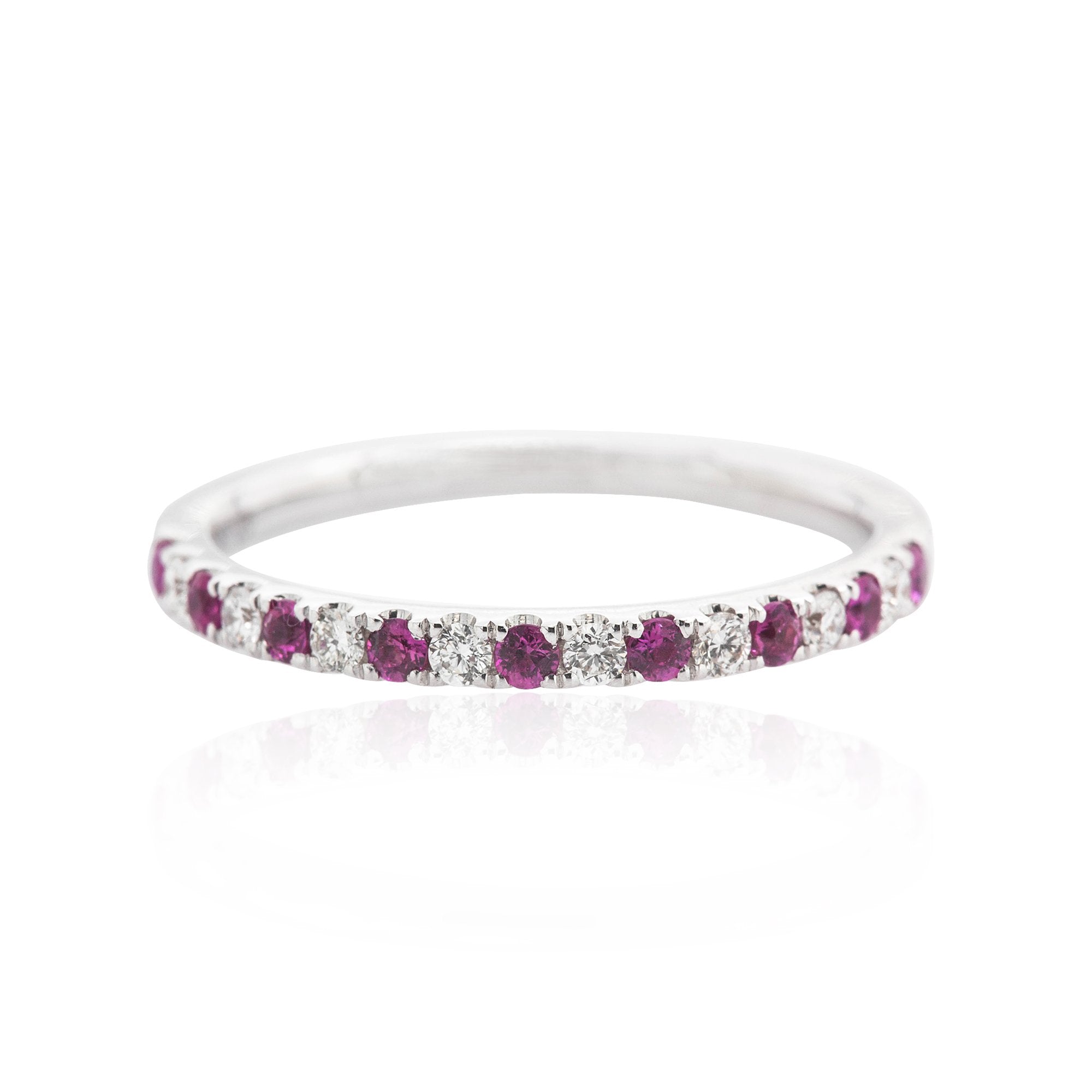 Ruby Wedding Band | Ruby & Diamond Wedding Bands Shop Online | Altanta ...